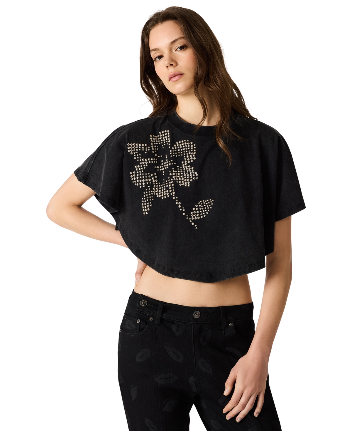 Click here for Steve Madden Womens Callum Floral Graphic Crewneck... prices