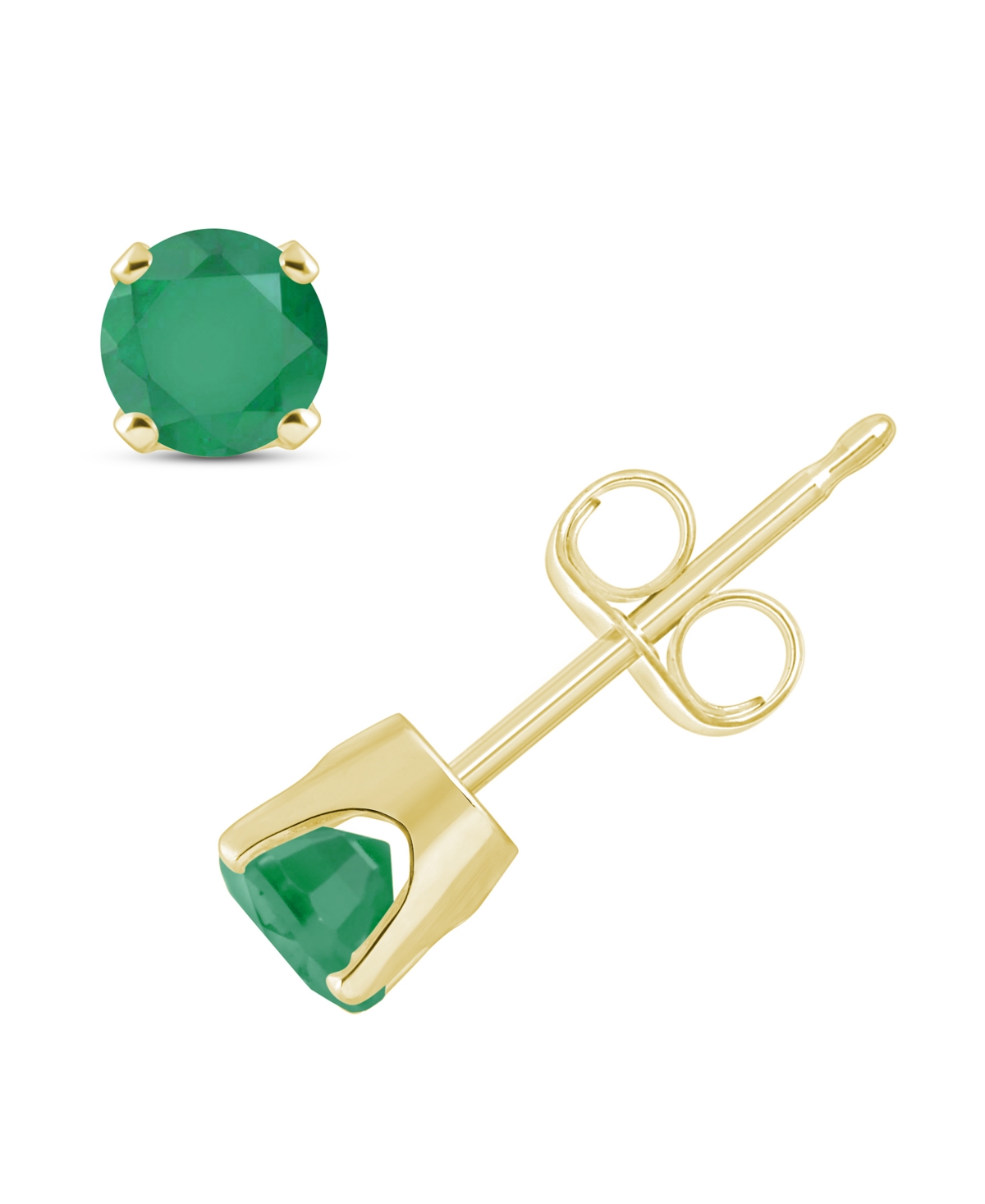 Click here for Emerald (1/2 ct. t.w.) Stud Earrings in 14K Yellow... prices