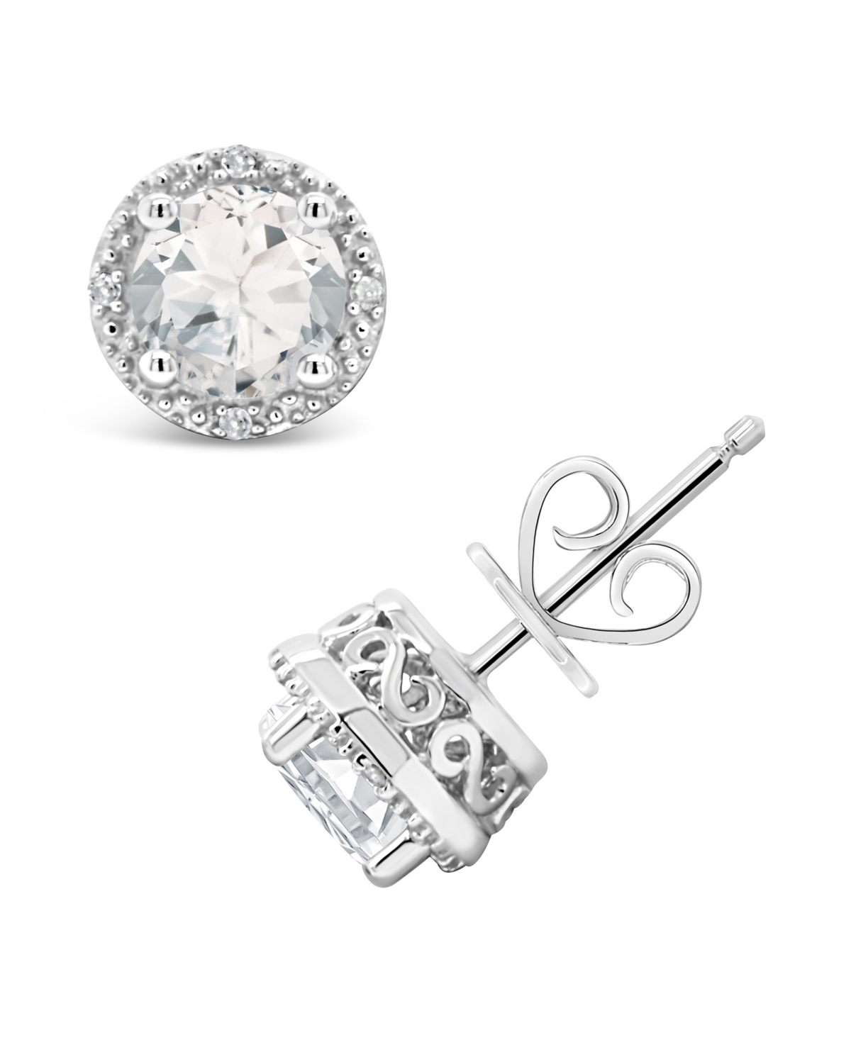 Click here for White Topaz (2 ct. t.w.) and Diamond Accent Stud E... prices