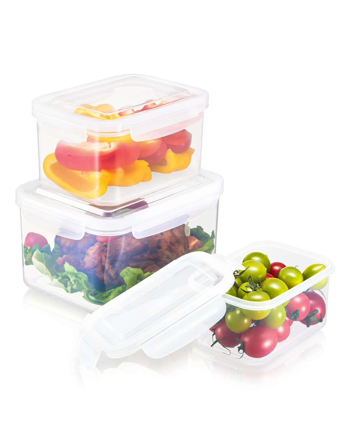 Click here for Sorbus 3 Pack Clear Stackable Plastic Food Storage... prices