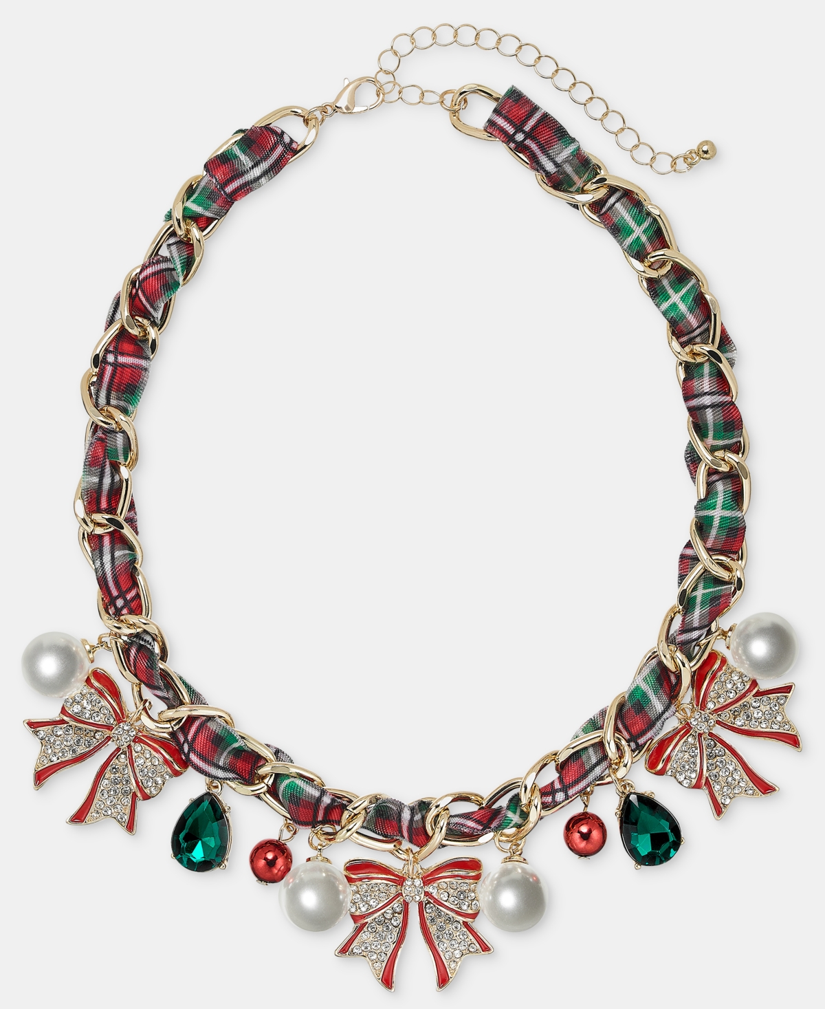 Click here for Woven Ribbon Statement Charm Necklace  16 + 3 exte... prices