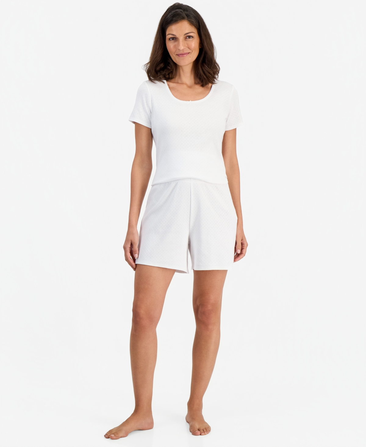 Click here for Charter Club Womens Cotton Pointelle Sleep Shorts... prices