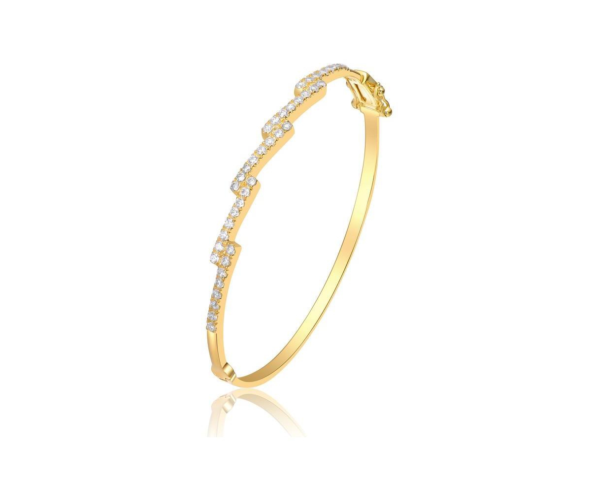 Click here for Rachel Glauber Modern 14K Gold Plated Cz Pave Zig... prices