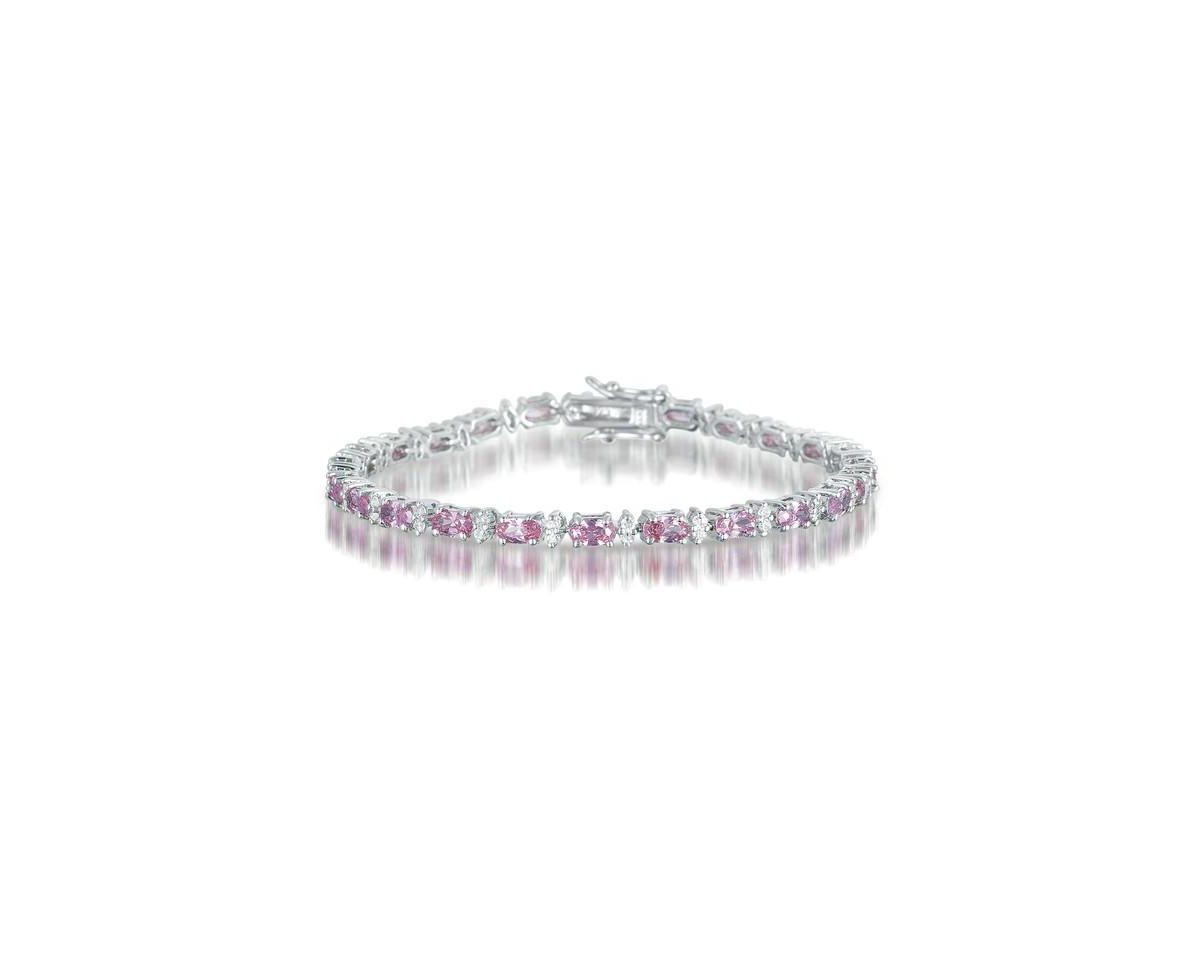 Click here for GiGiGirl Classic Vibrant Cz Tennis Bracelet - Pink prices