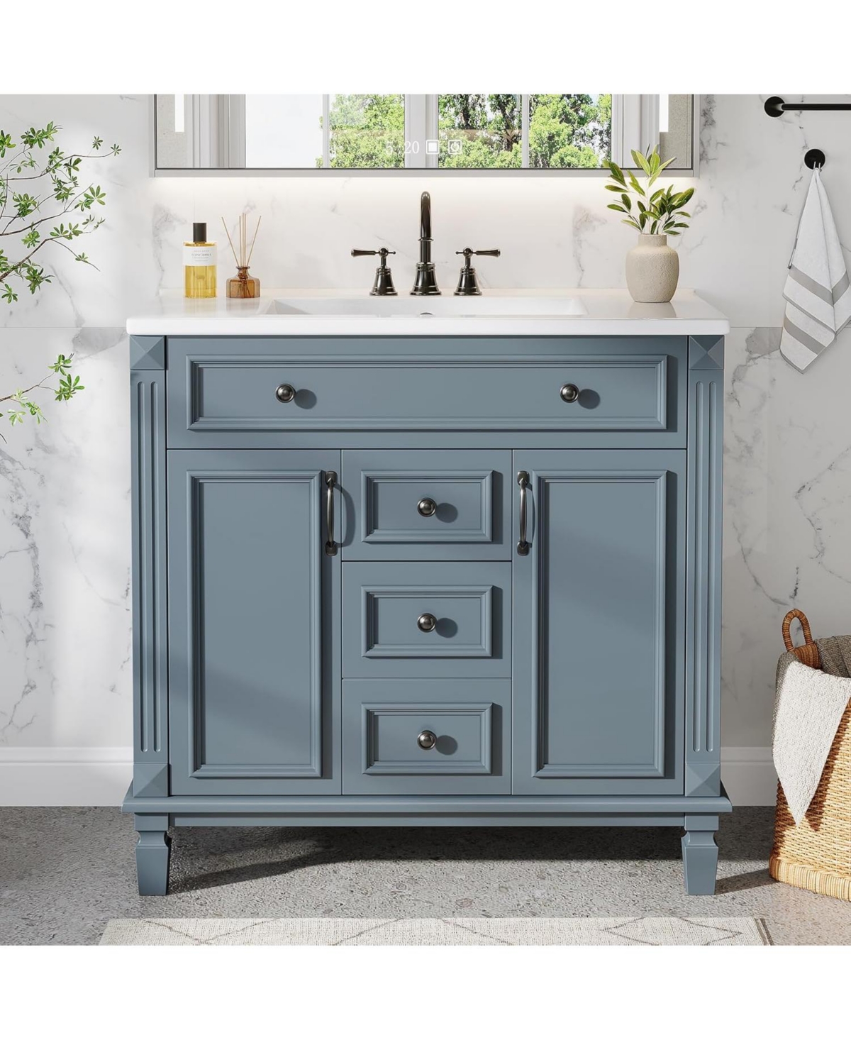 Click here for Tribesigns 36-Inch Bathroom Vanity with Sink  Free... prices