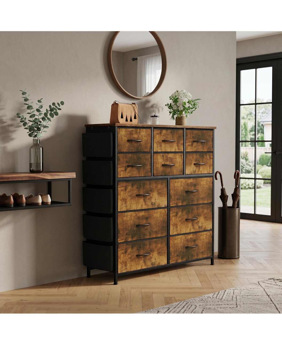 Click here for homfan 39 Inch Engineered Wood 12-Drawer Storage C... prices