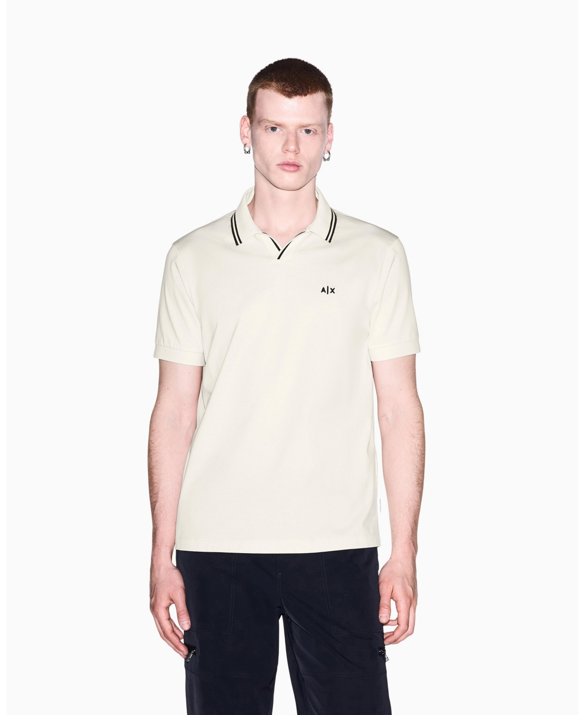 Click here for A|X Armani Exchange Mens Mercerized Tipping Johnny... prices