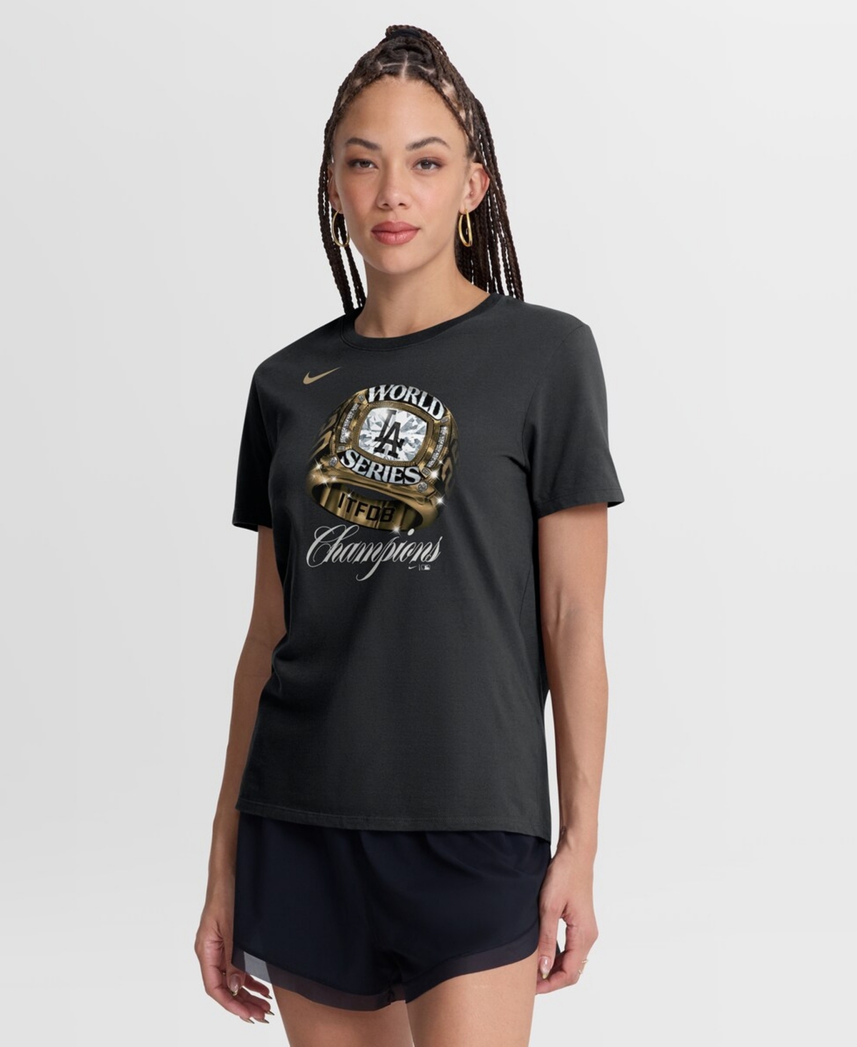 Click here for Nike Womens Black Los Angeles Dodgers 2026 Gold Co... prices