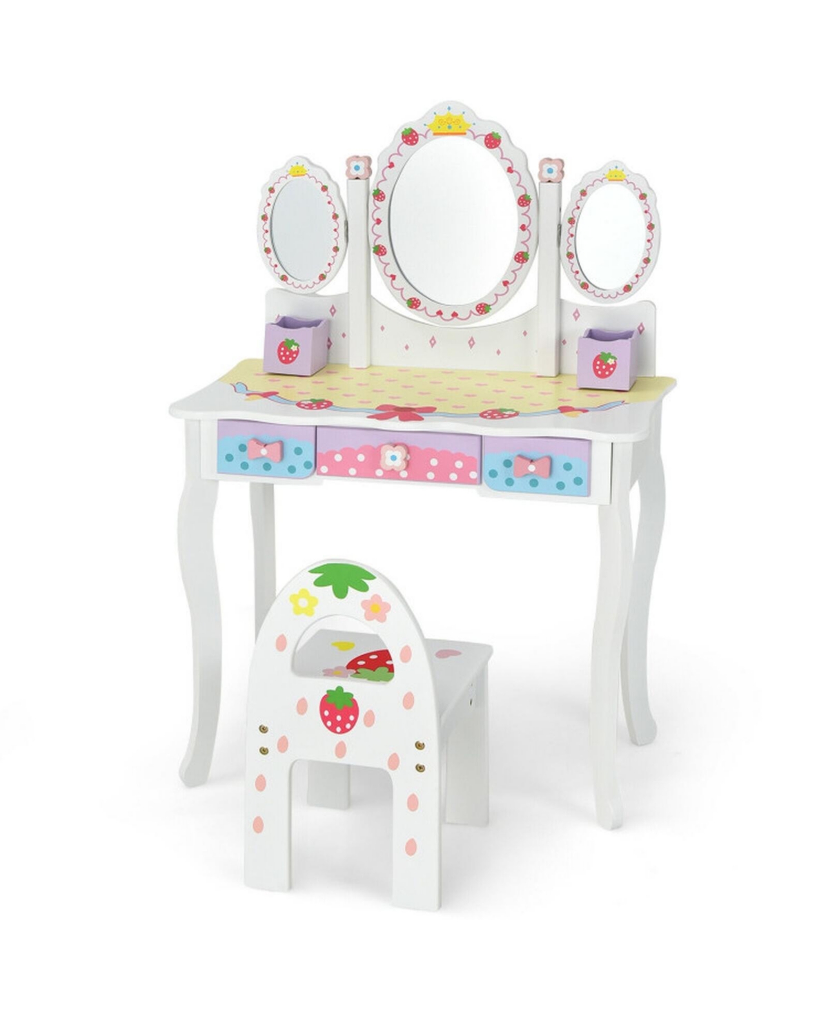 Click here for Gouun Kids Vanity Dressing Table and Chair Set wit... prices
