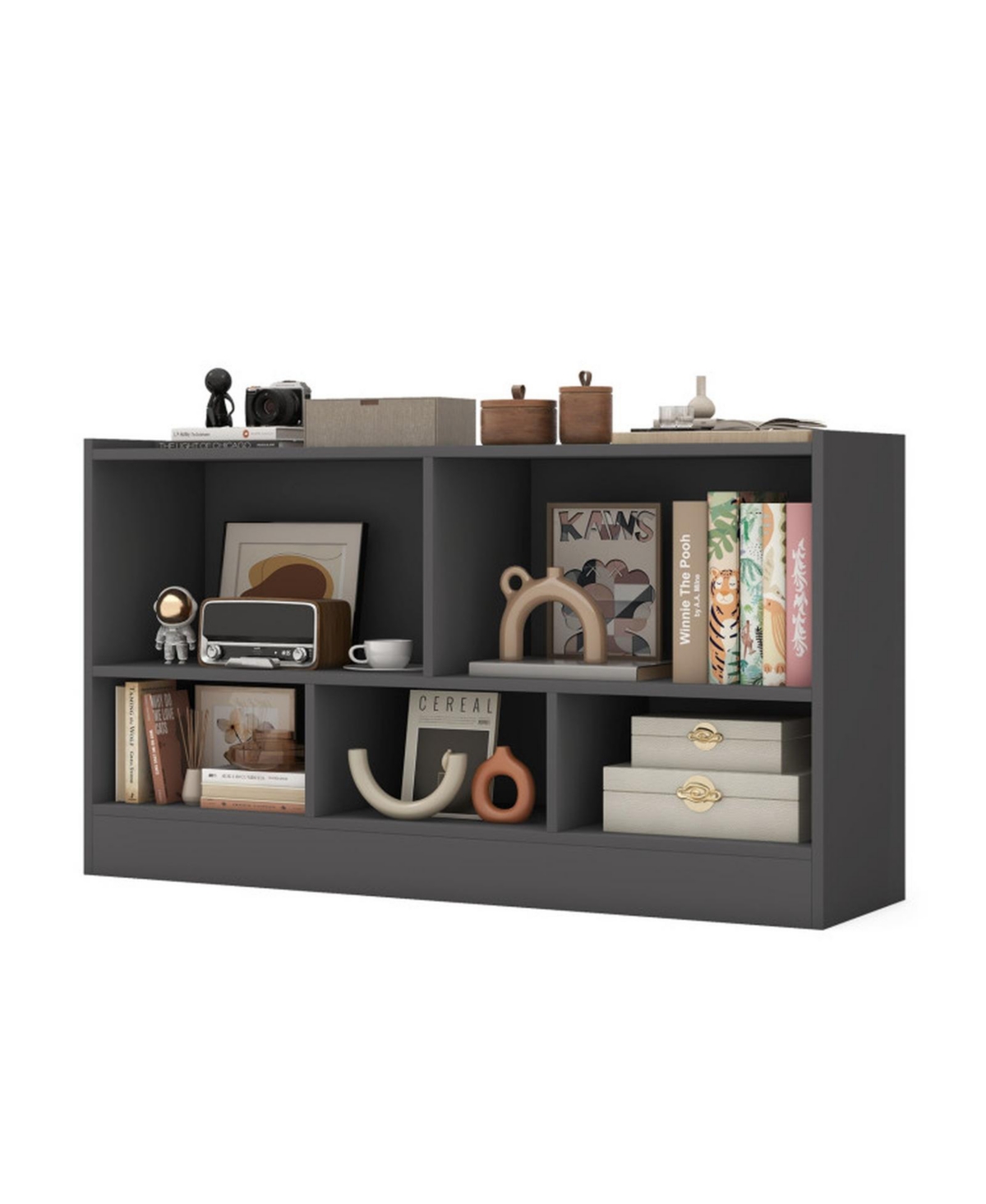 Click here for Gouun Kids 2-Shelf Bookcase 5-Cube Wood Toy Storag... prices