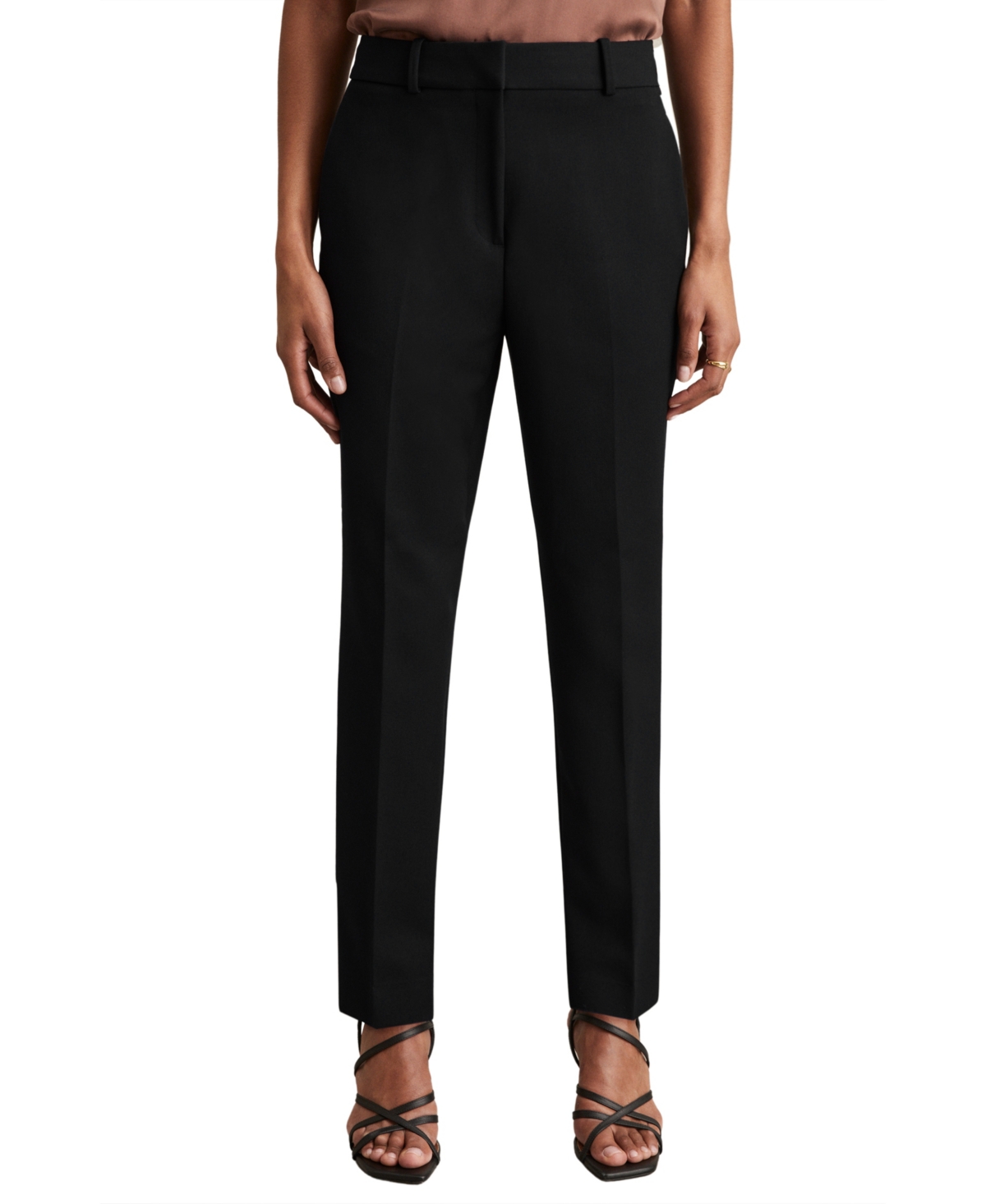 Click here for Reiss Womens Slim Fit Suit Pants - Black prices