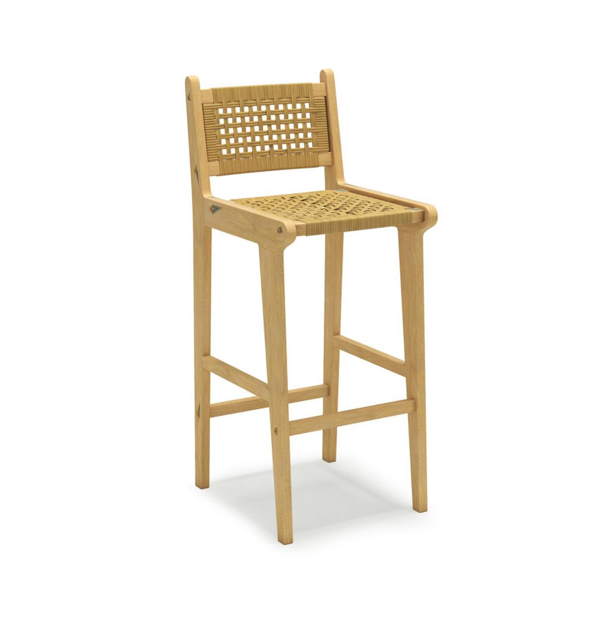 Click here for Boyel Living 1 piece Patio Teak Wood Bar Stool wit... prices