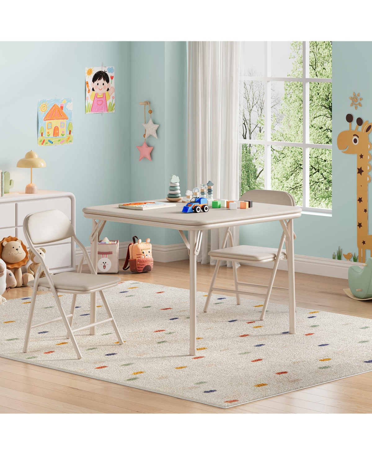 Click here for homfan 3-Piece Kids Folding Table and Chairs Set â... prices