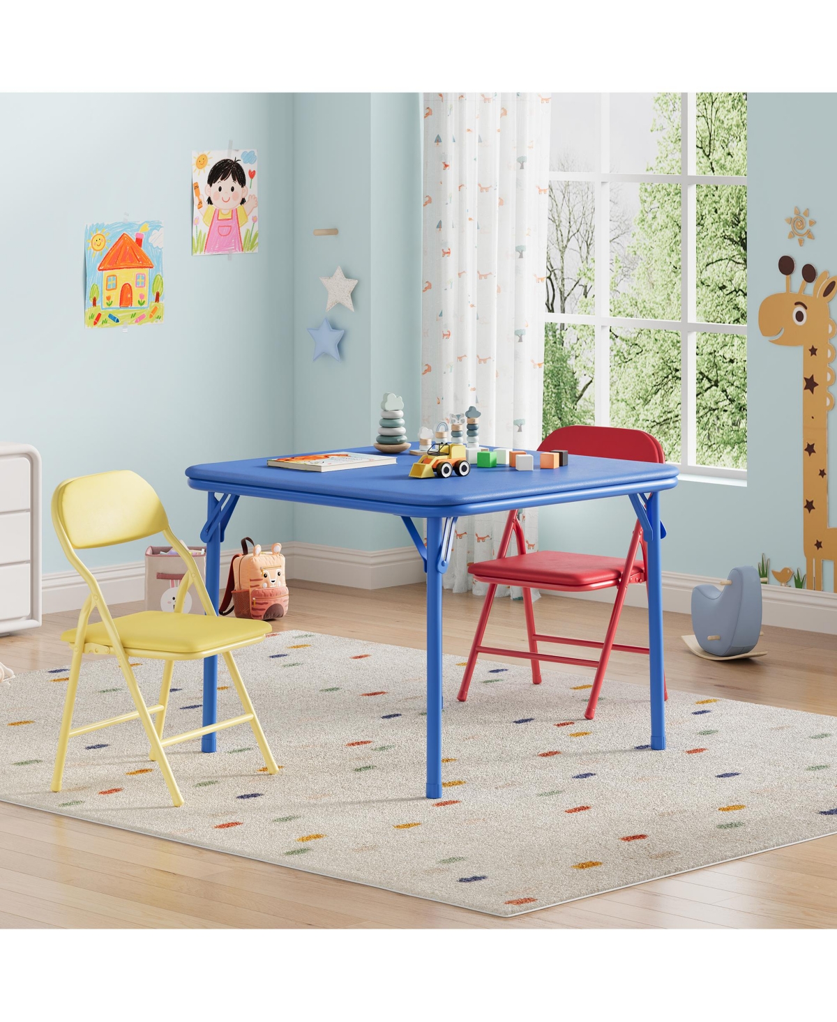 Click here for homfan 3-Piece Kids Folding Table and Chairs Set â... prices