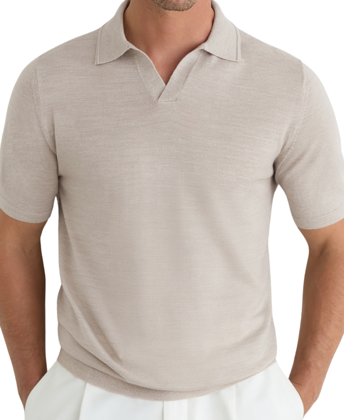 Click here for Reiss Mens Duchie Open Collar Merino Wool Polo Shi... prices