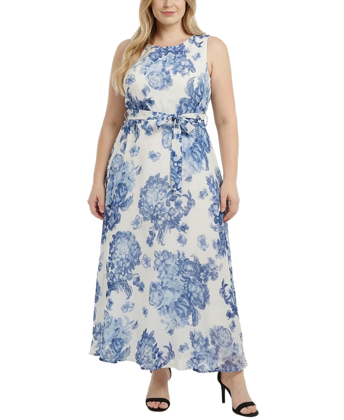 Click here for Ny Collection Plus Size Sleeveless Chiffon Maxi Dr... prices