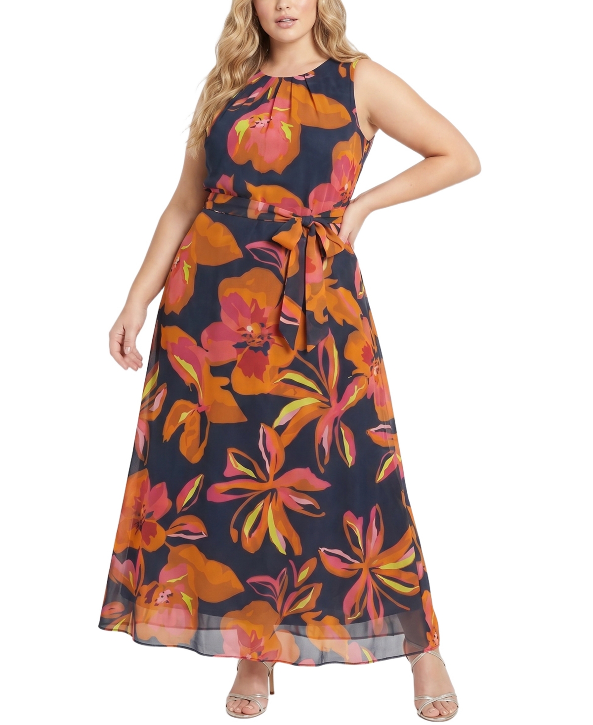 Click here for Ny Collection Plus Size Sleeveless Chiffon Maxi Dr... prices