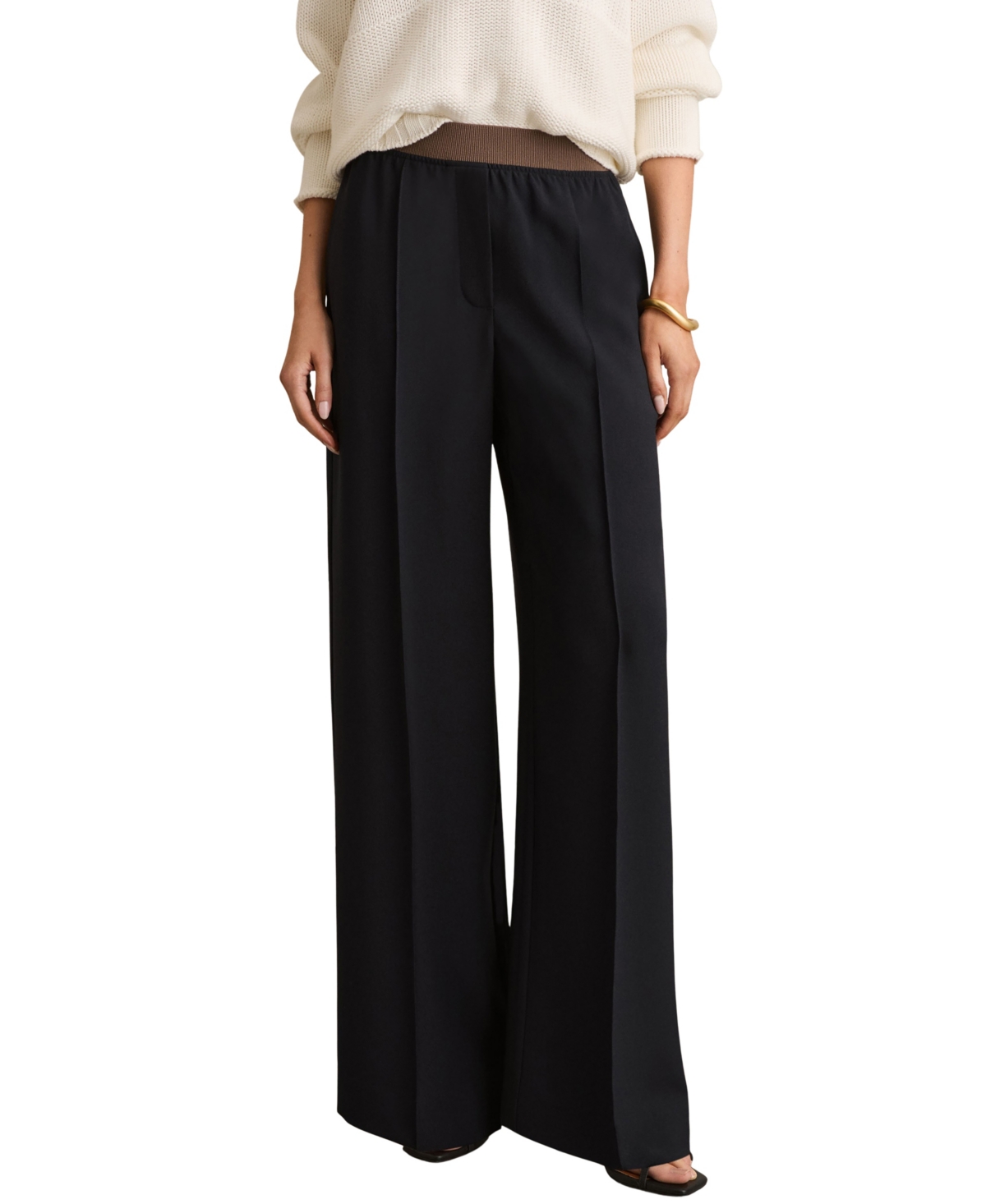 Click here for Reiss Womens Wide-Leg Elasticated-Waist Trousers -... prices