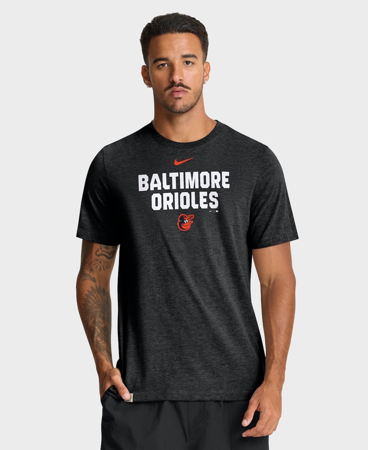 Click here for Nike Mens Heather Black Baltimore Orioles Stacked... prices