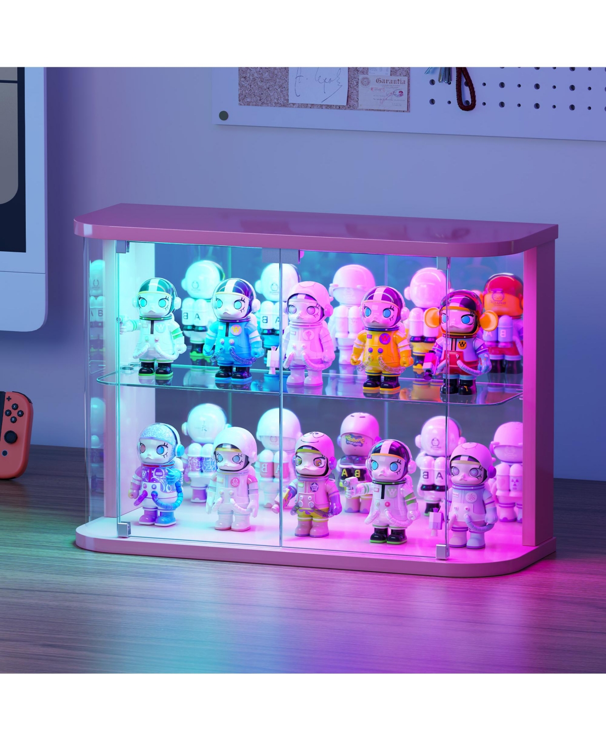 Click here for Vlsrka 2-Tier Curio Display Cabinet with Rgb Light... prices
