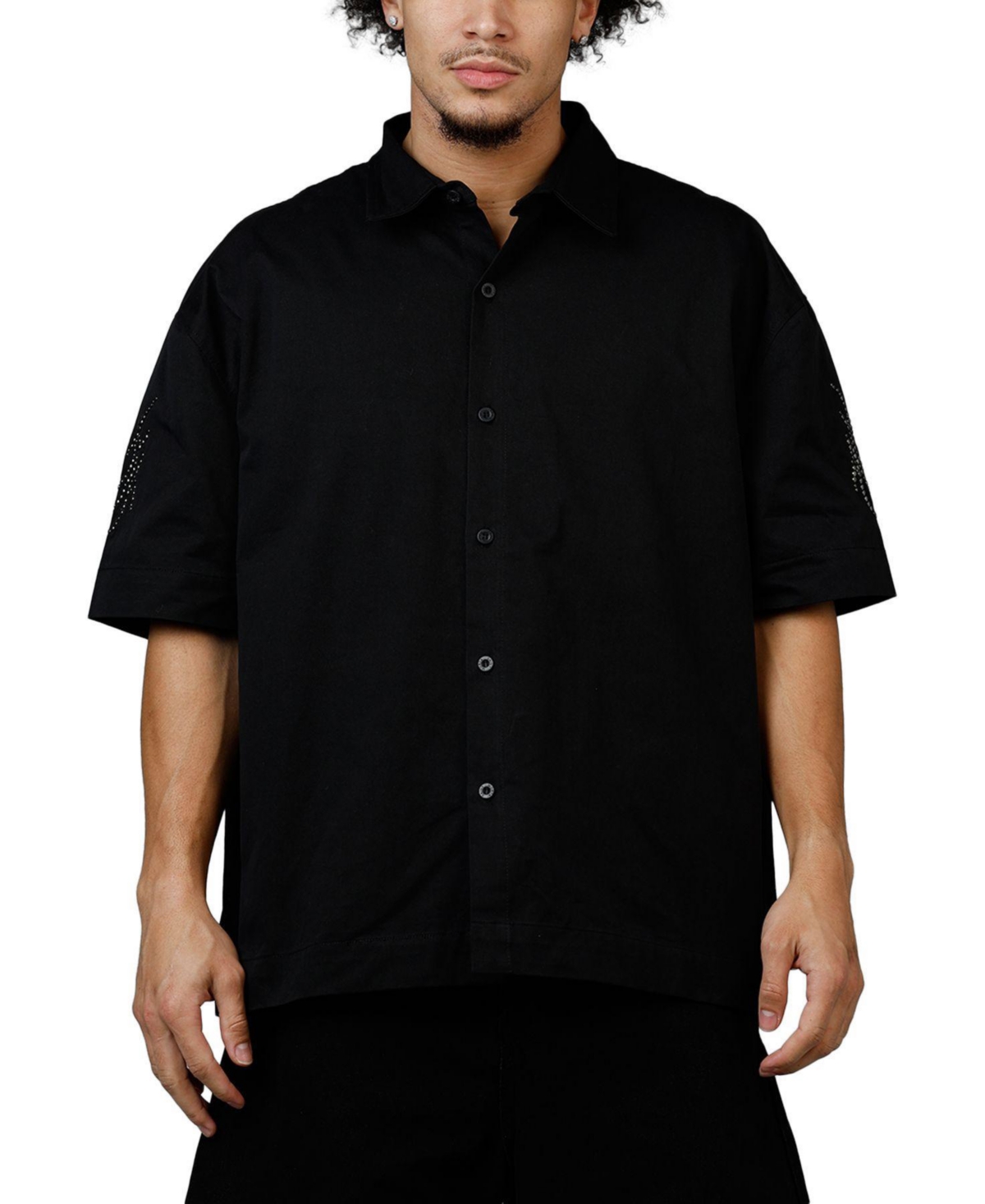 Click here for Saint Morta Mens Sanctified Button Up Shirt - Blac... prices
