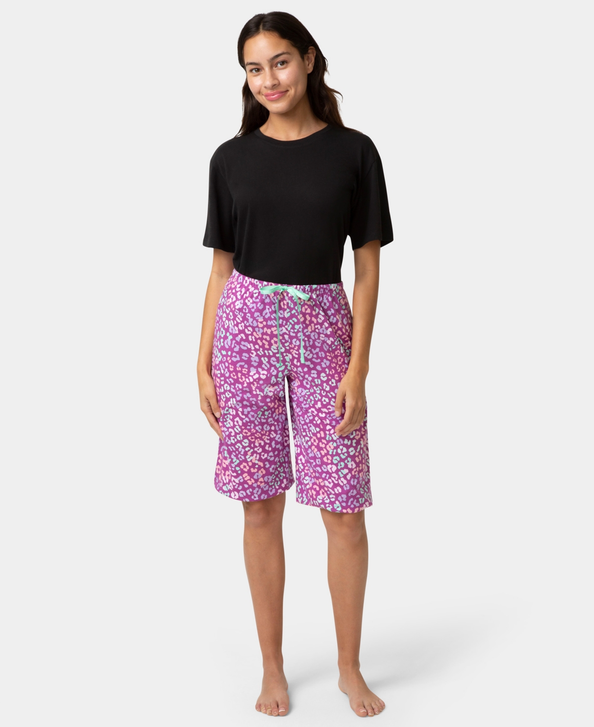 Click here for Hue Womens Chalk Dot Pj Bermuda - Bright Whi prices
