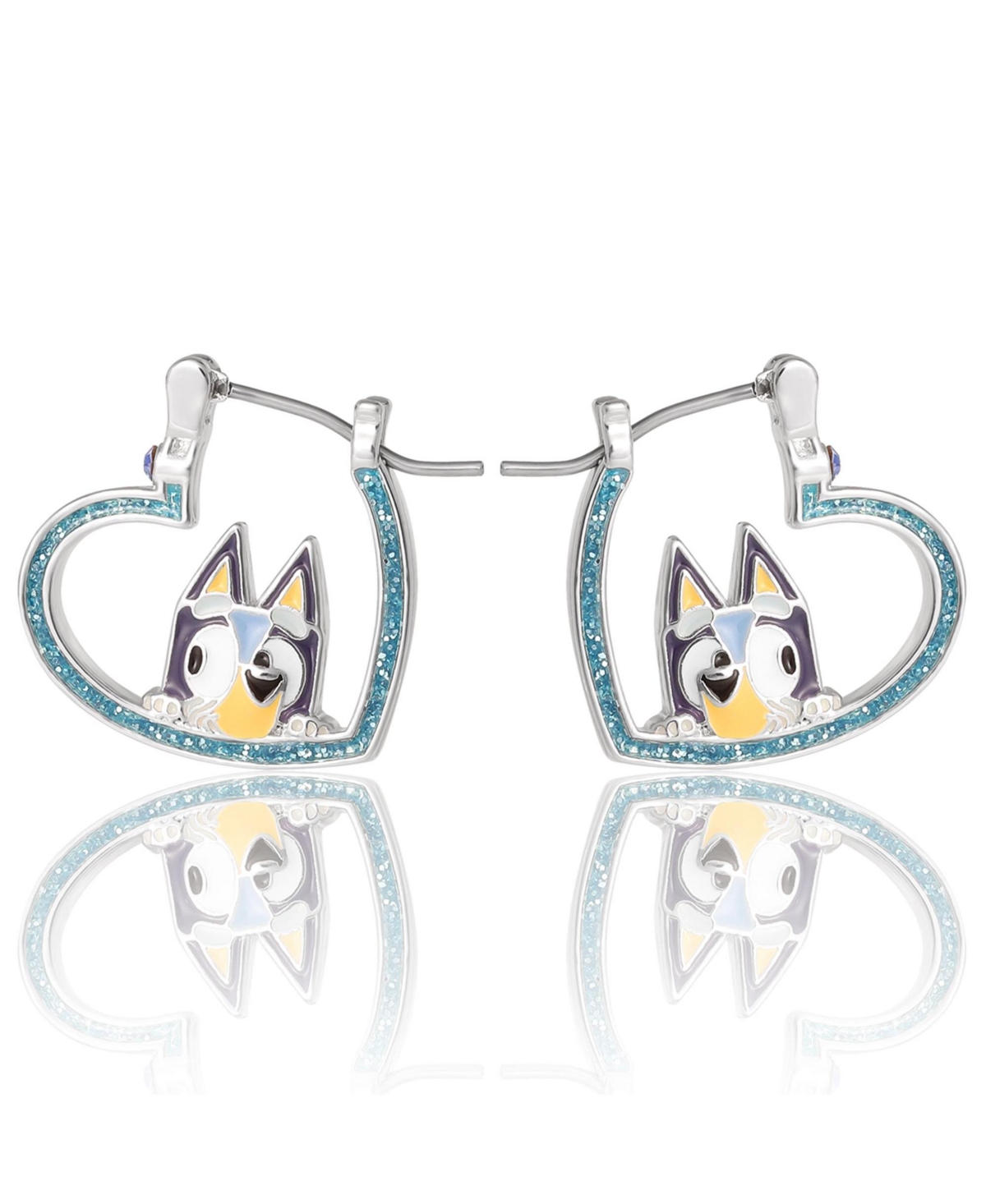 Click here for Bluey Heart Hoop Earrings Official License  Silver... prices