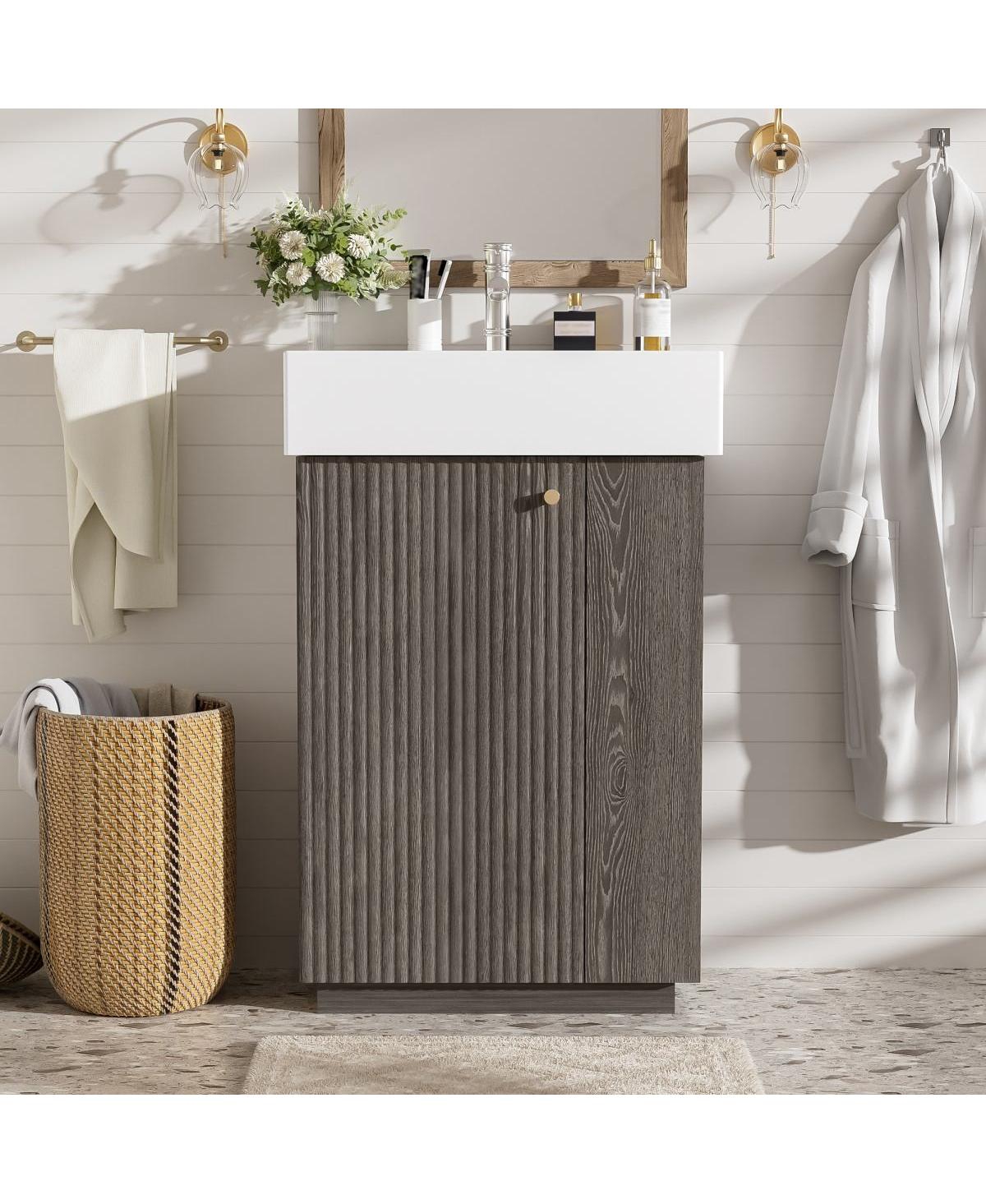 Click here for Thirtypeachy 21.6 Rustic Mdf Bathroom Vanity With... prices