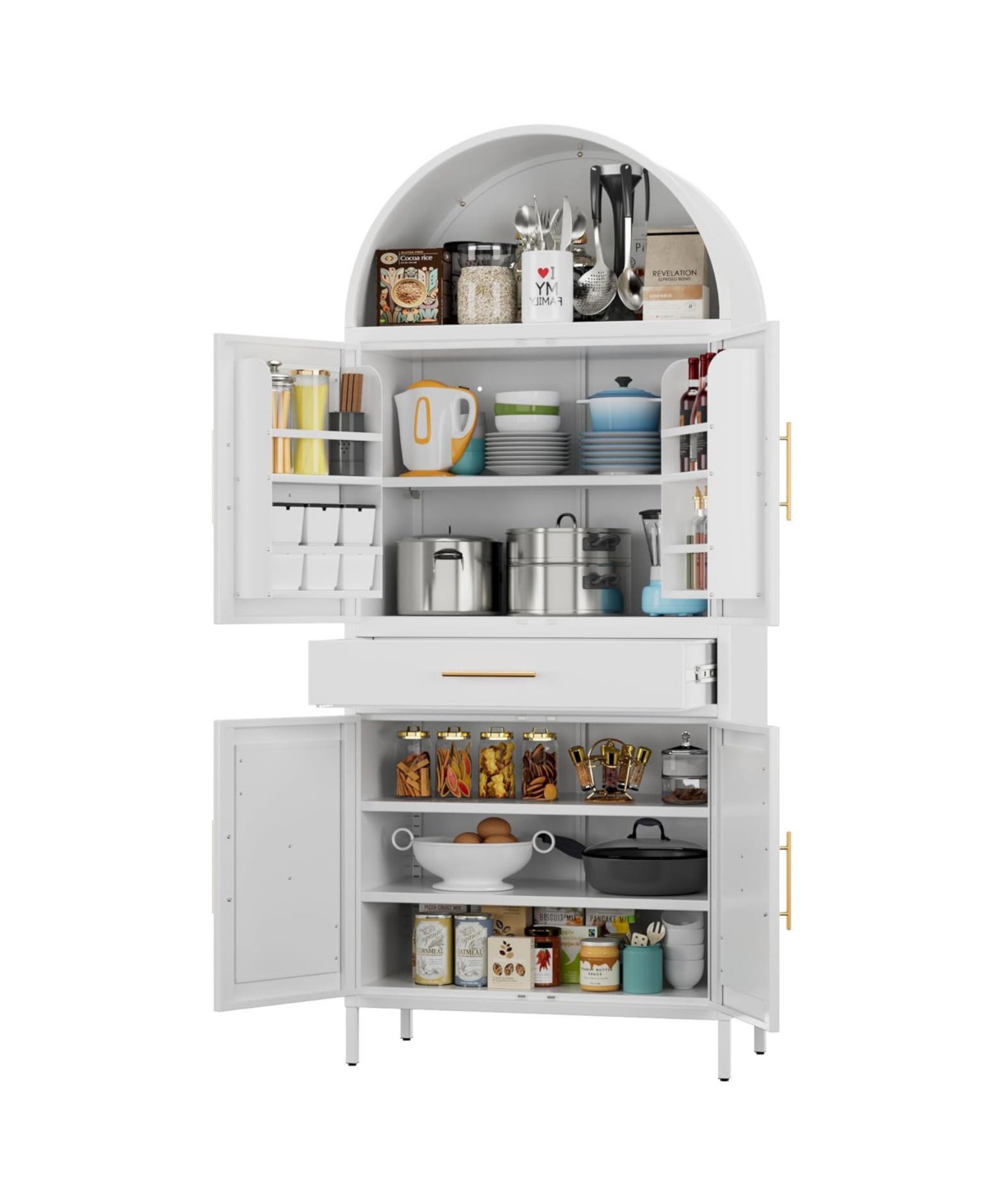 Click here for Boyel Living 72.8 Metal Arched Pantry Cabinet  Far... prices