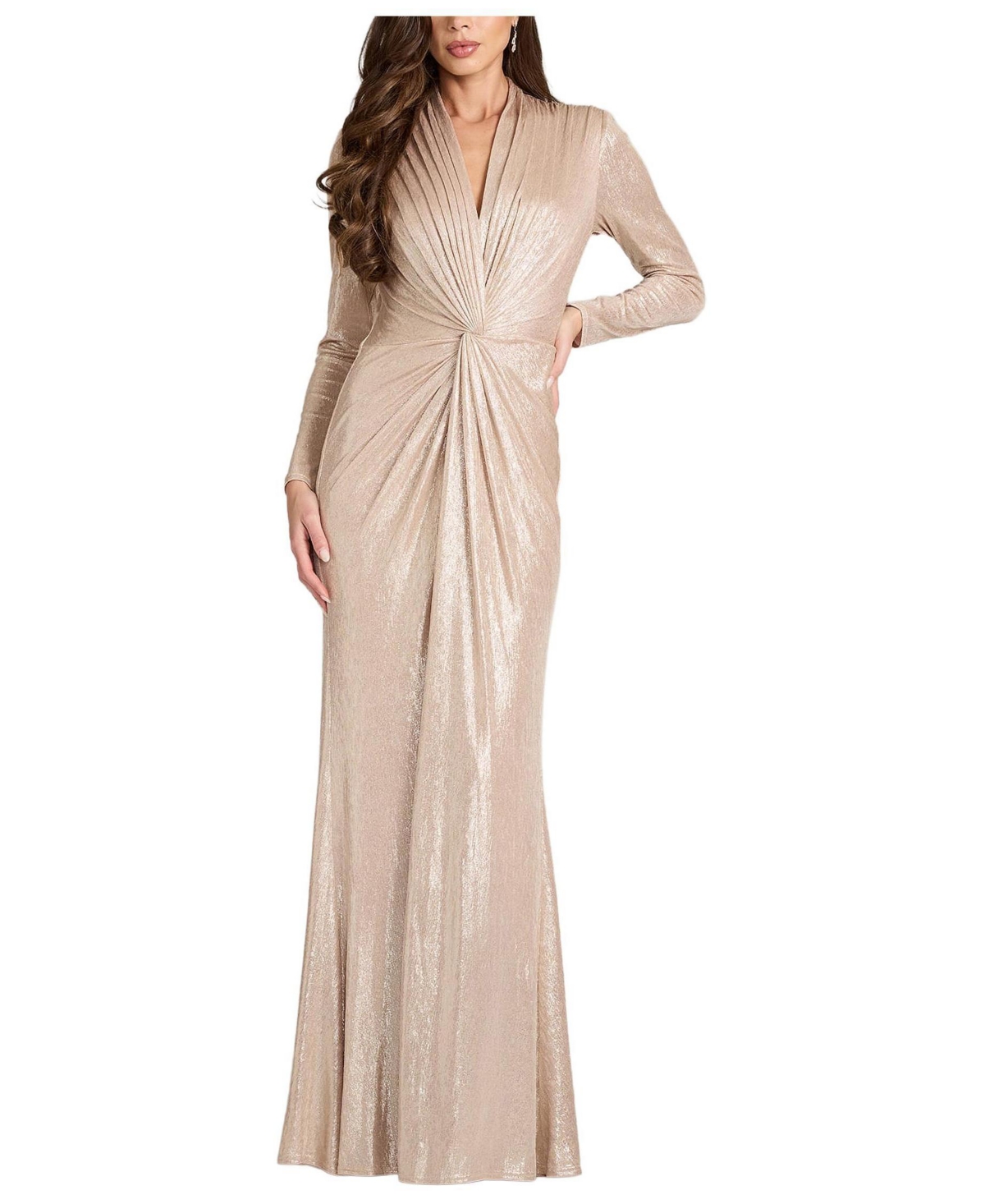 Click here for Tadashi Shoji Womens Ferrum Metallic Twist Drape G... prices
