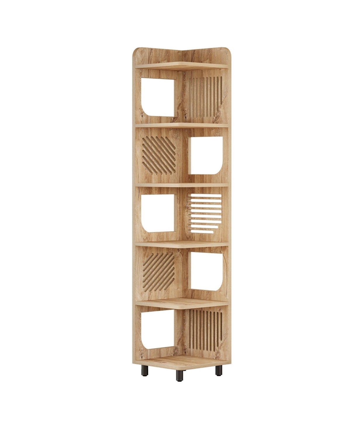 Click here for Slickblue 71 Inch Narrow Corner Bookshelf with Dis... prices
