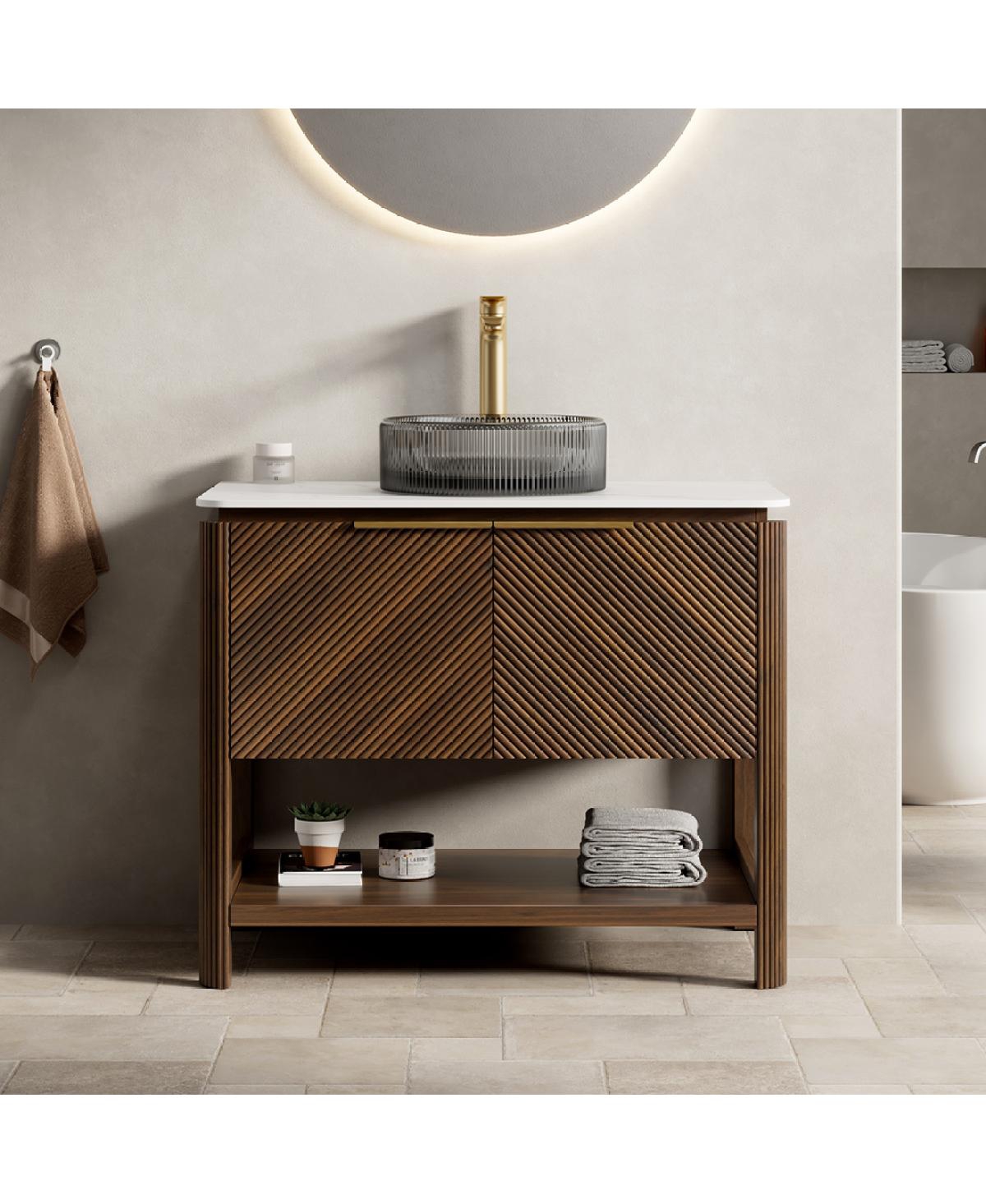 Click here for Sillysis Modern Bathroom Vanity with Vessel Sink... prices
