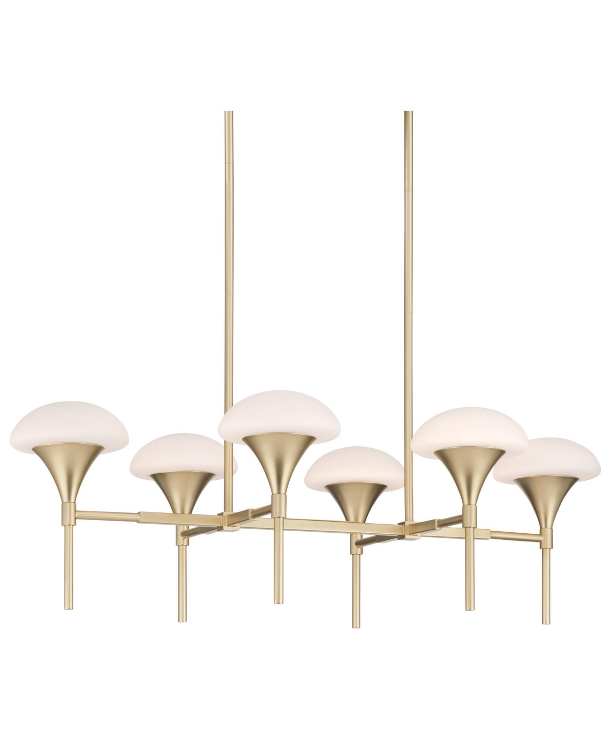 Click here for Possini Euro Design Davinos Wide Satin Gold 6-Ligh... prices