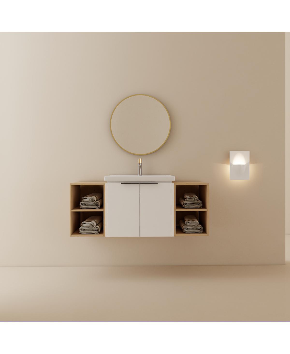 Click here for Sillysis 48 Inch Wall Mounted Bathroom Vanity with... prices