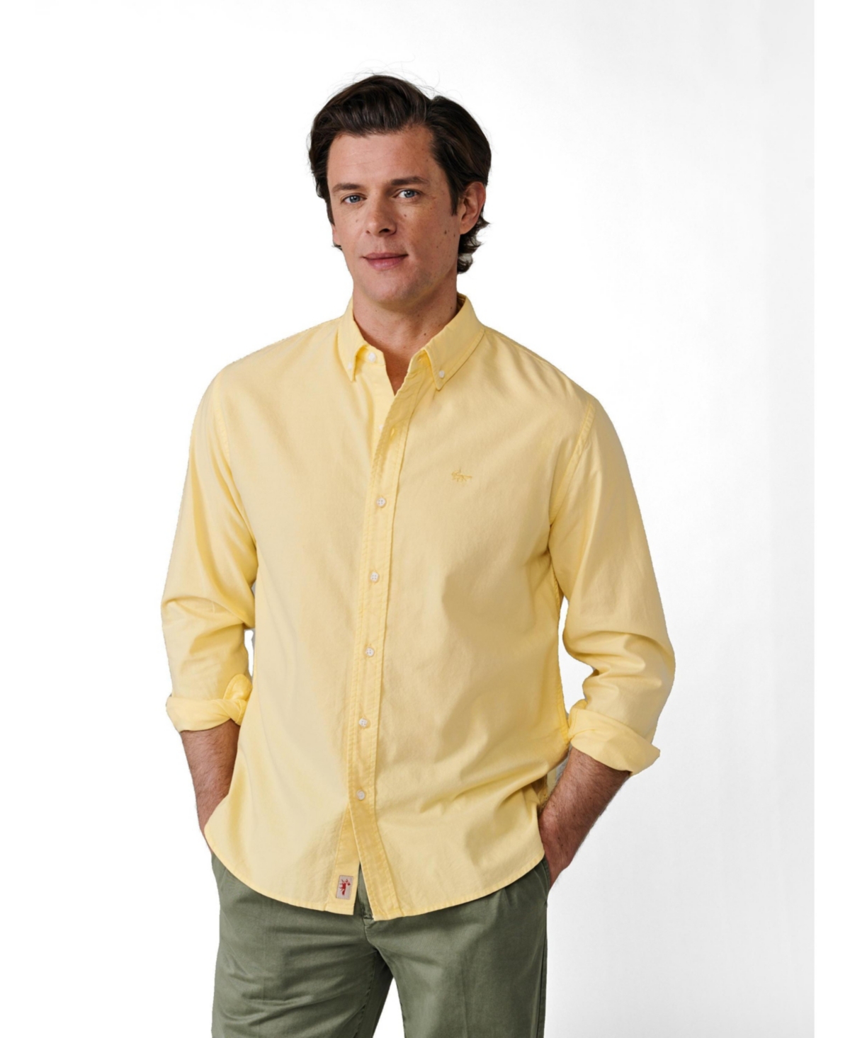 Click here for Aubin Mens Horkstow Lightweight Oxford Shirt - Lem... prices