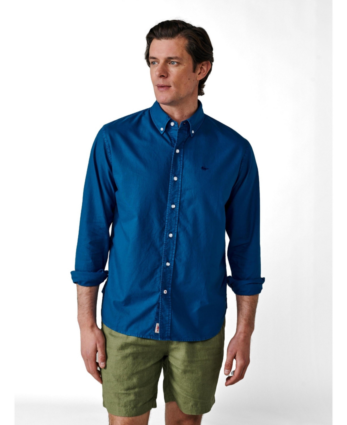 Click here for Aubin Mens Horkstow Lightweight Oxford Shirt - Bri... prices