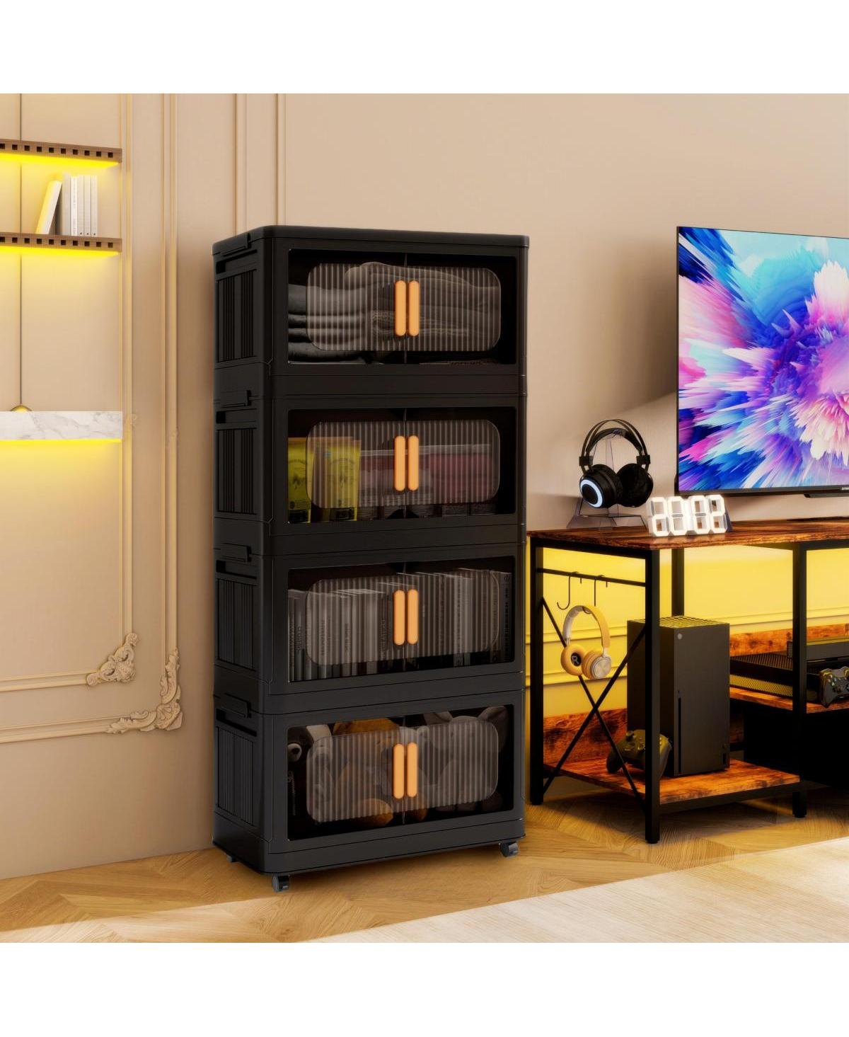 Click here for Streamdale Furniture 4-Tier Collapsible Storage Ca... prices