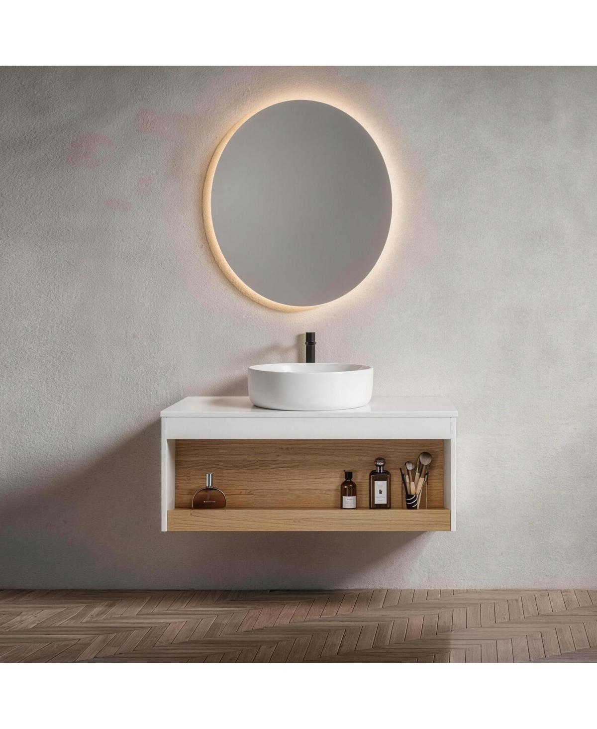 Click here for Sillysis 35 Inch Wall Mounted Bathroom Vanity with... prices