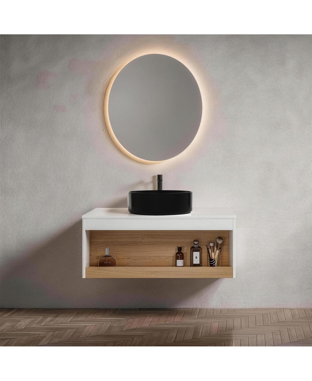 Click here for Sillysis 35 Inch Wall Mounted Bathroom Vanity with... prices