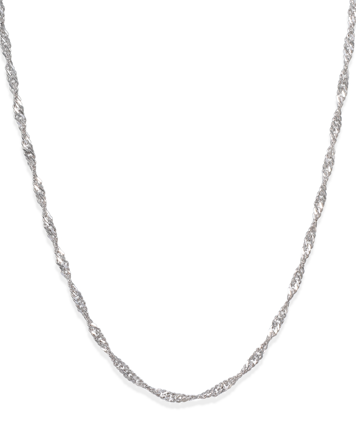 Click here for 14k White Gold Necklace (1-1/6mm)  Adjustable 16-2... prices