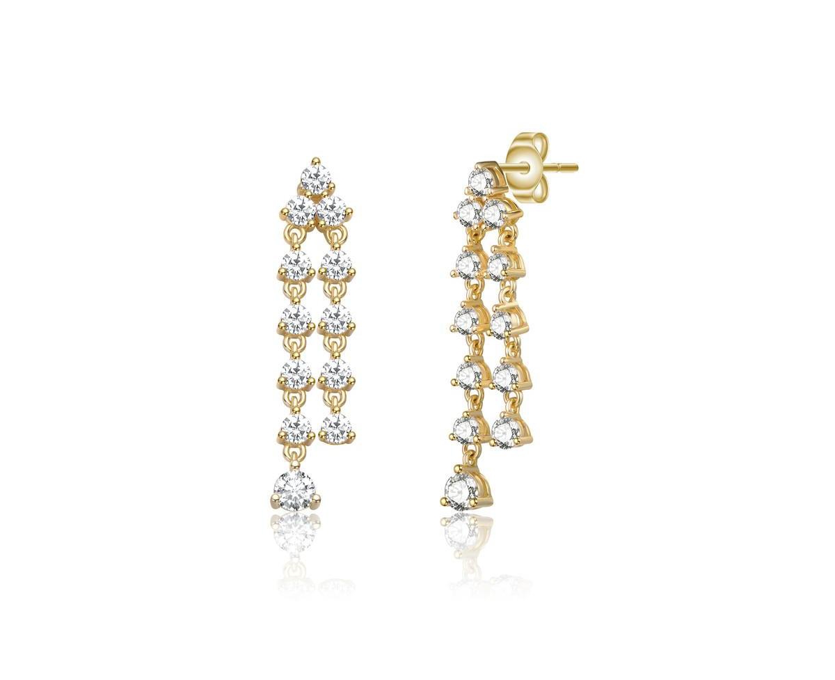 Click here for Rachel Glauber Elegant 14K Gold Plated Cz Chandeli... prices
