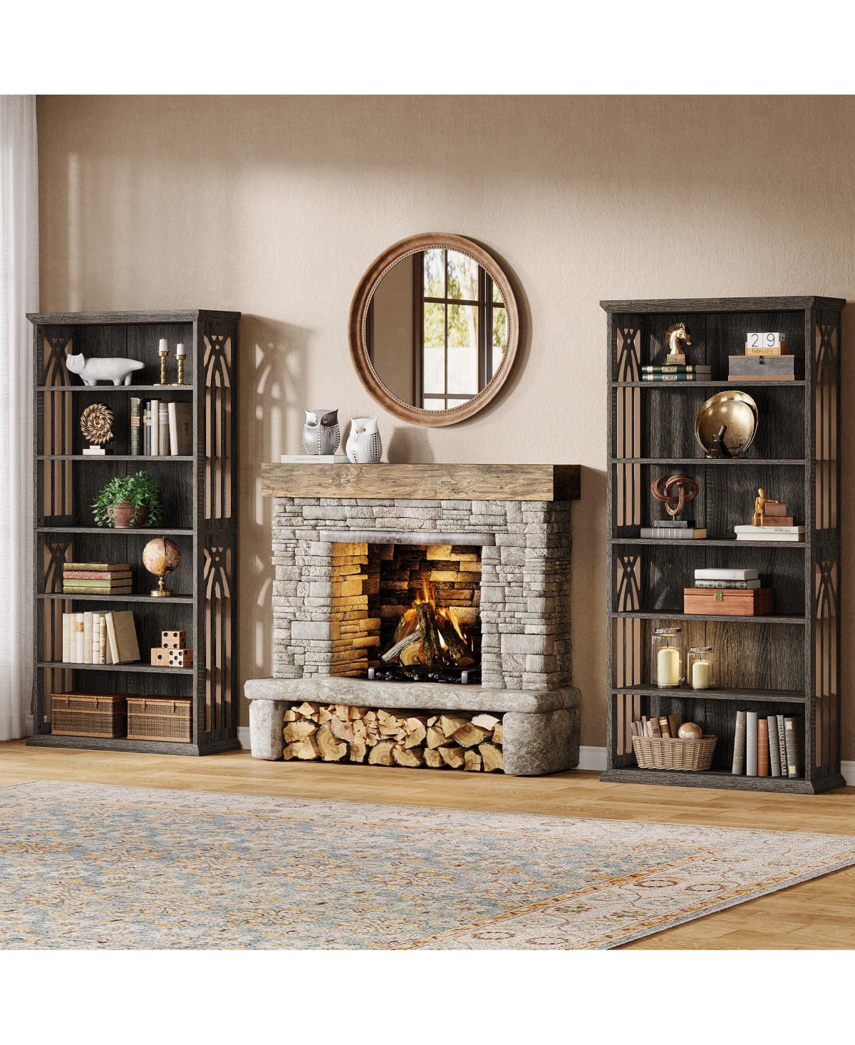 Click here for Tribesigns 6-Tier Bookshelf Set of 2  75-Inch Tall... prices