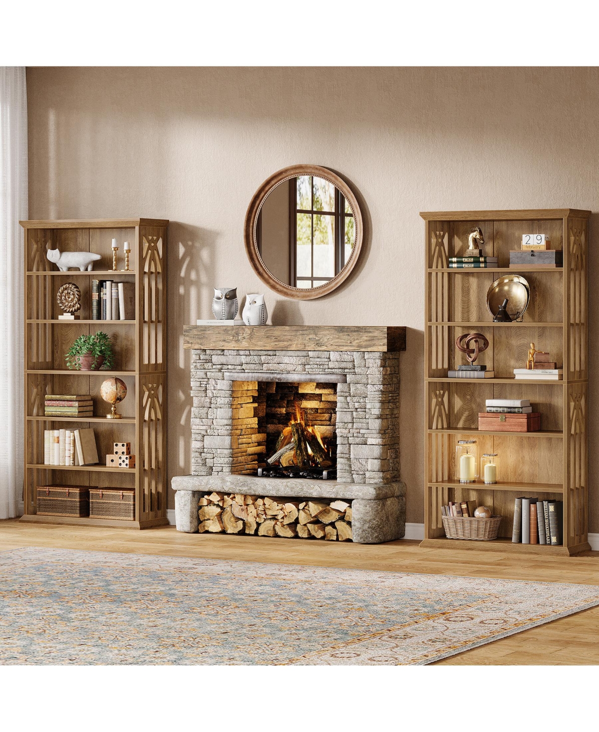 Click here for Tribesigns 6-Tier Bookshelf Set of 2  75-Inch Tall... prices