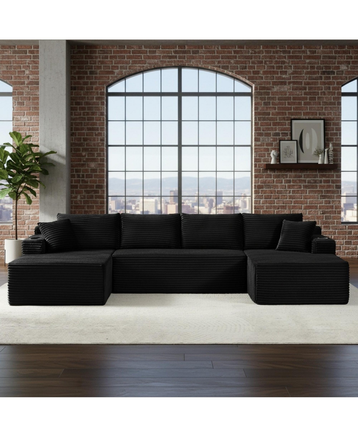 Click here for Sailvan Compressible U-Shaped Sectional Sofa Set... prices
