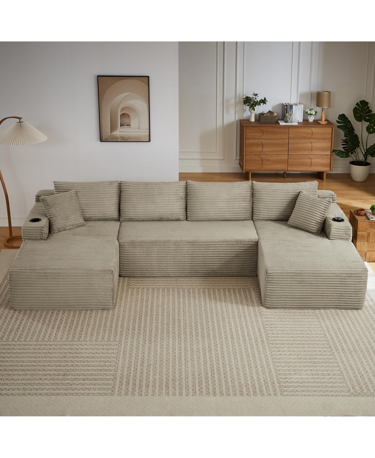 Click here for Sailvan Compressible U-Shaped Sectional Sofa Set... prices