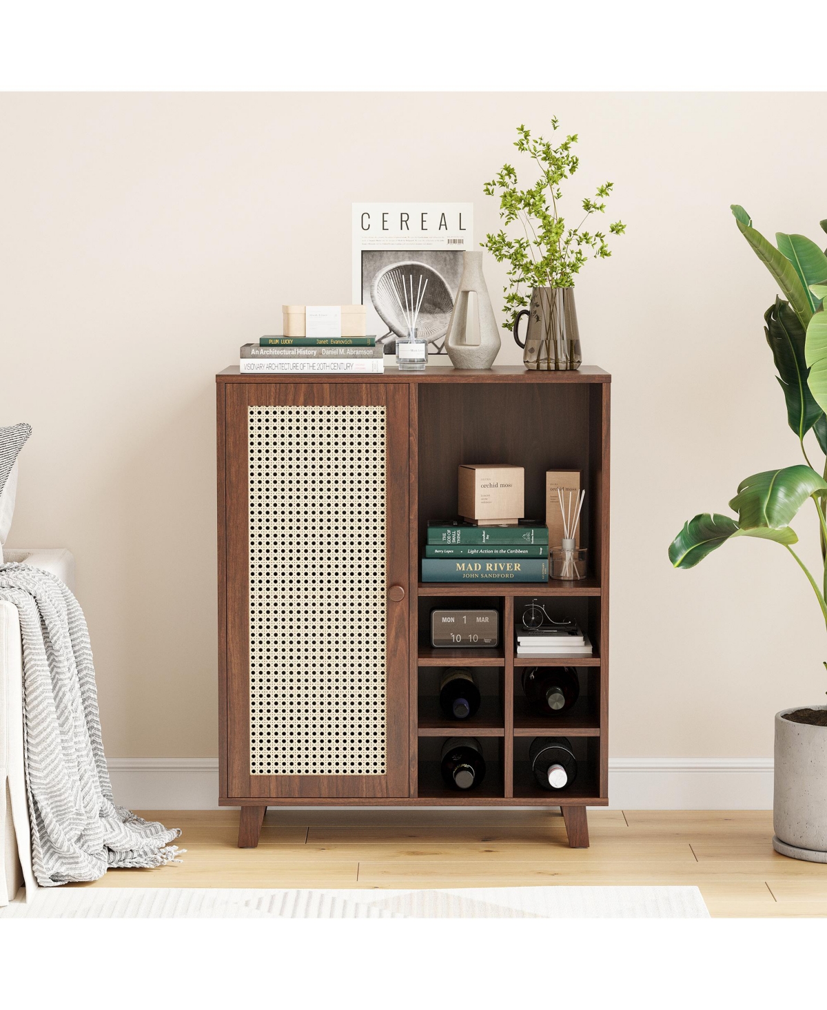 Click here for Clihome Rattan Sideboard Cabinet Wine Bar Cabinet... prices