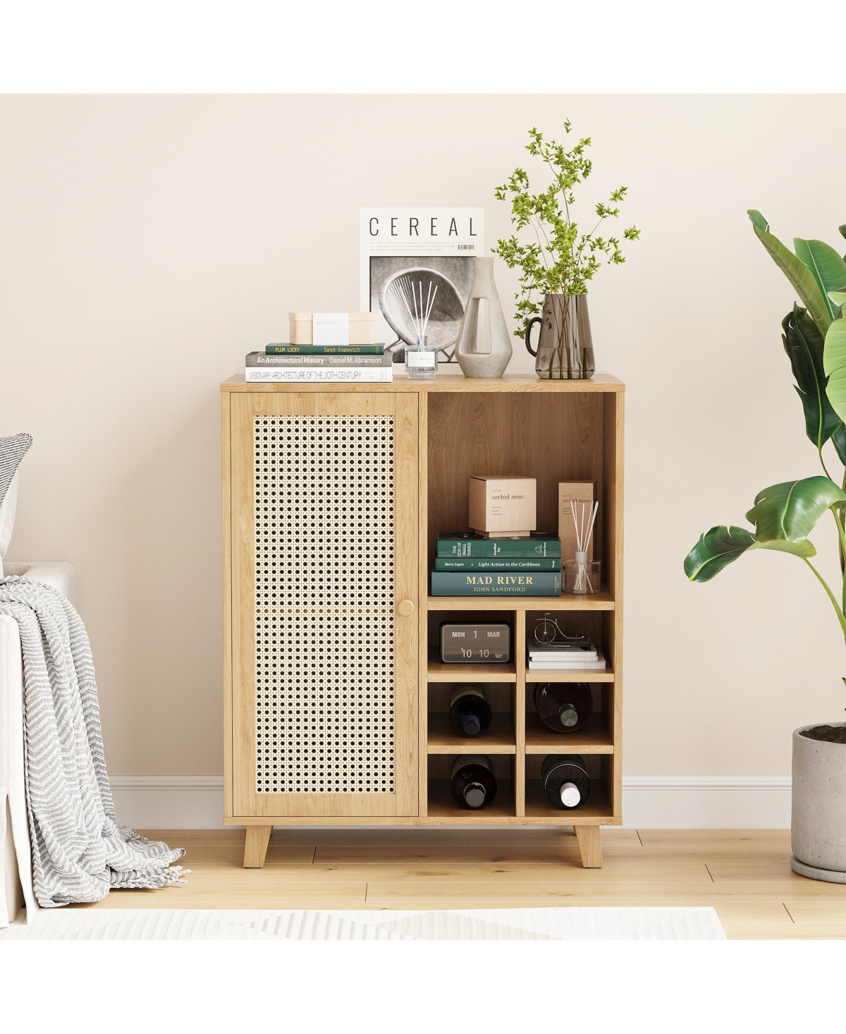 Click here for Clihome Rattan Sideboard Cabinet Wine Bar Cabinet... prices