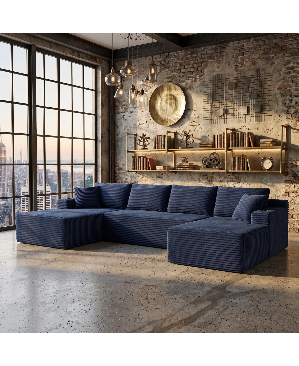 Click here for Sailvan Compressible U-Shaped Sectional Sofa Set... prices