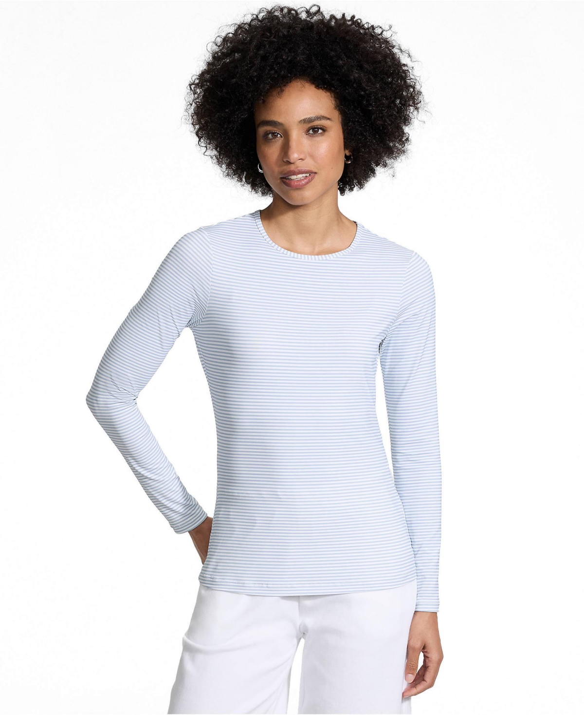 Click here for Lands End Womens Long Sleeve Crewneck Garden Tee -... prices