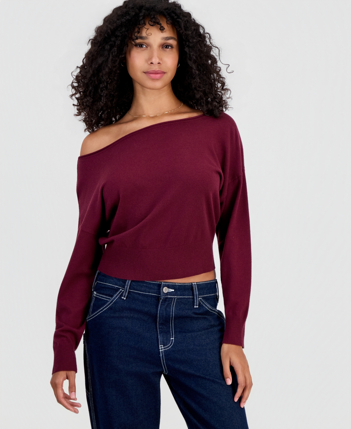 Click here for Ultra Flirt Juniors Roll-Neck Slouchy Sweater - Bu... prices